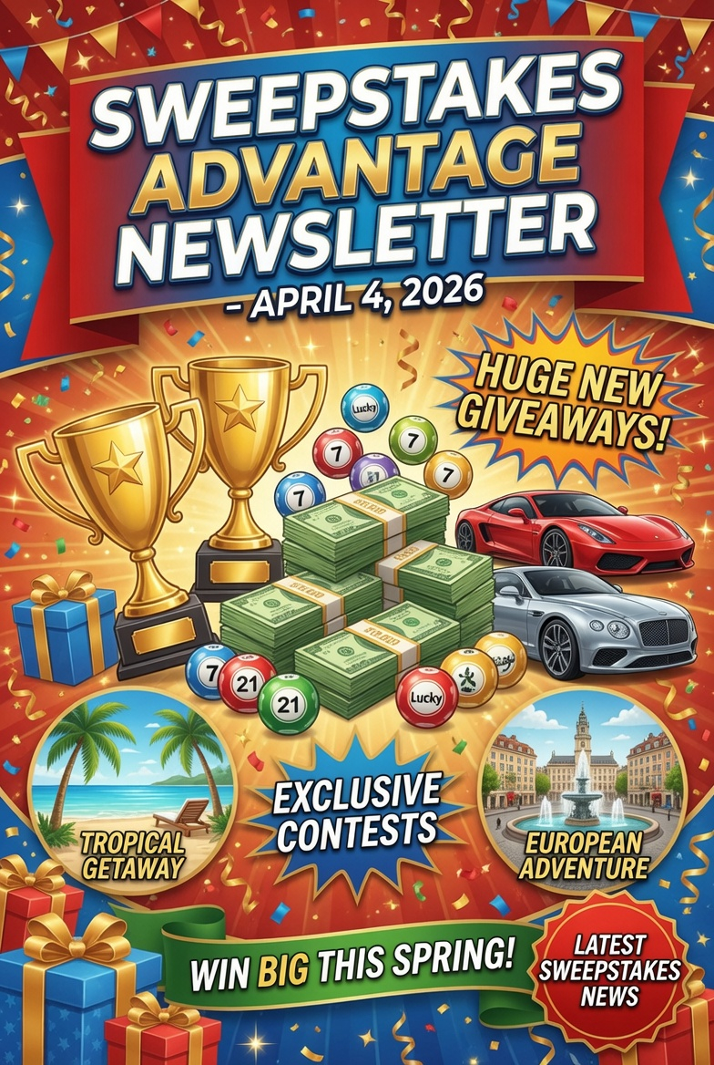 Sweepstakes Advantage Newsletter – April 4, 2026